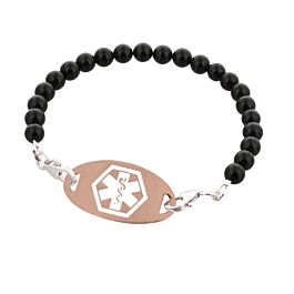 Rose Gold Mingle sur Bracelet de Perler | Universal Medical ID